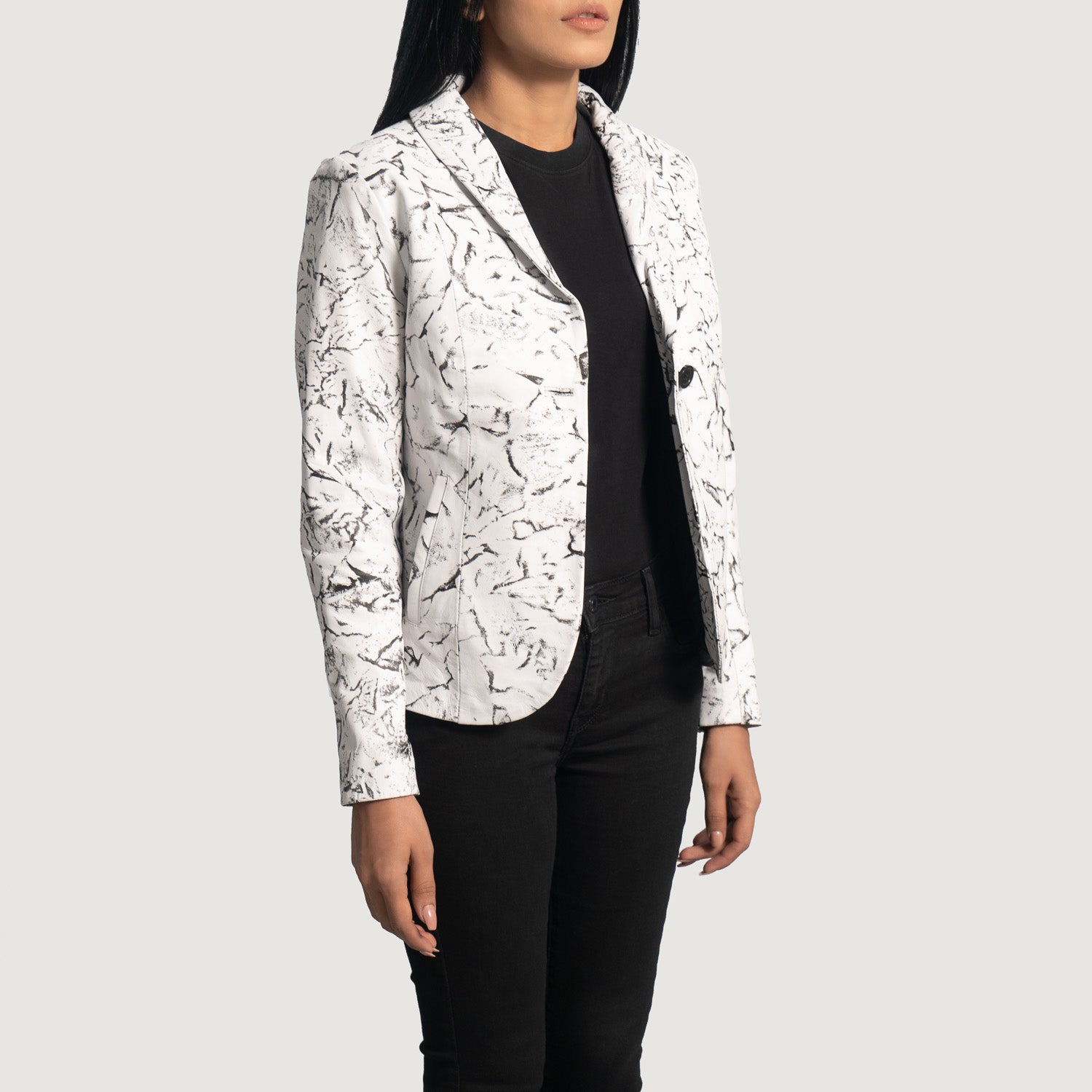 Women's Donna Blake White Leather Blazer – The Jacket Maker