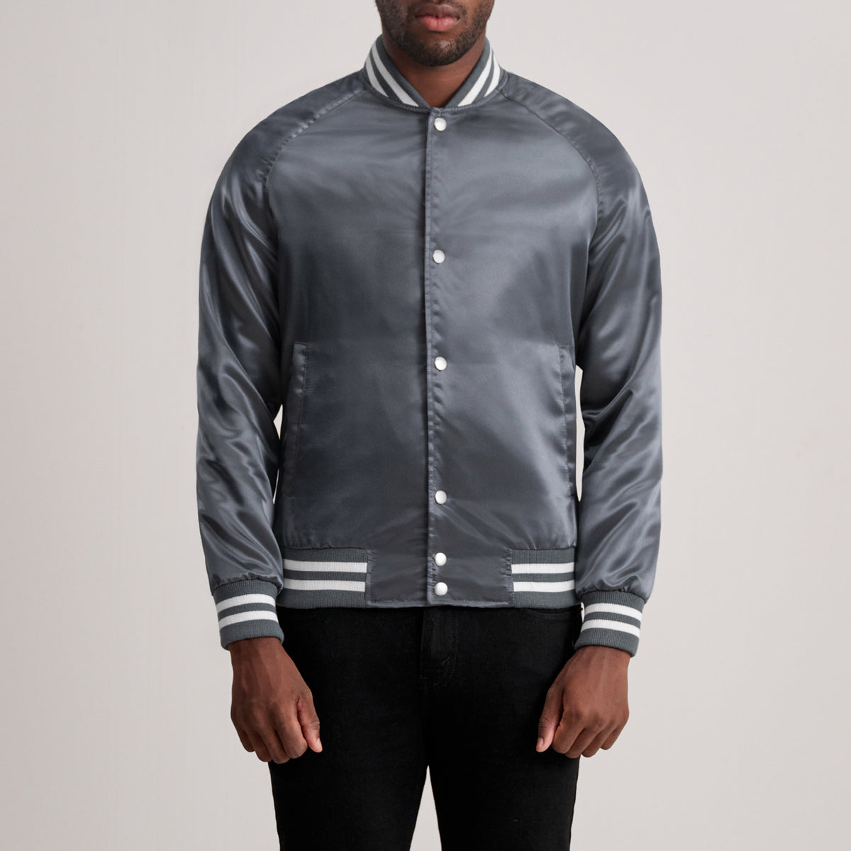 Xander Grey Varsity Jacket - The Jacket Maker United States