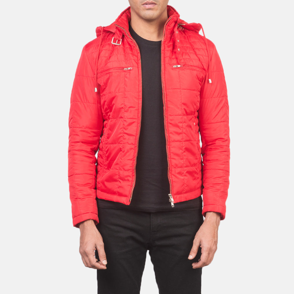 Men's Alps Quilted Red Windbreaker Jacket – The Jacket Maker