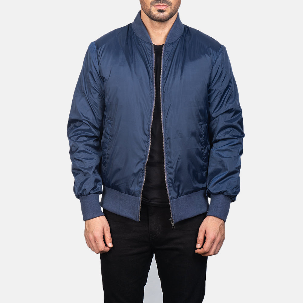 Men's Zack Blue Bomber Jacket – The Jacket Maker