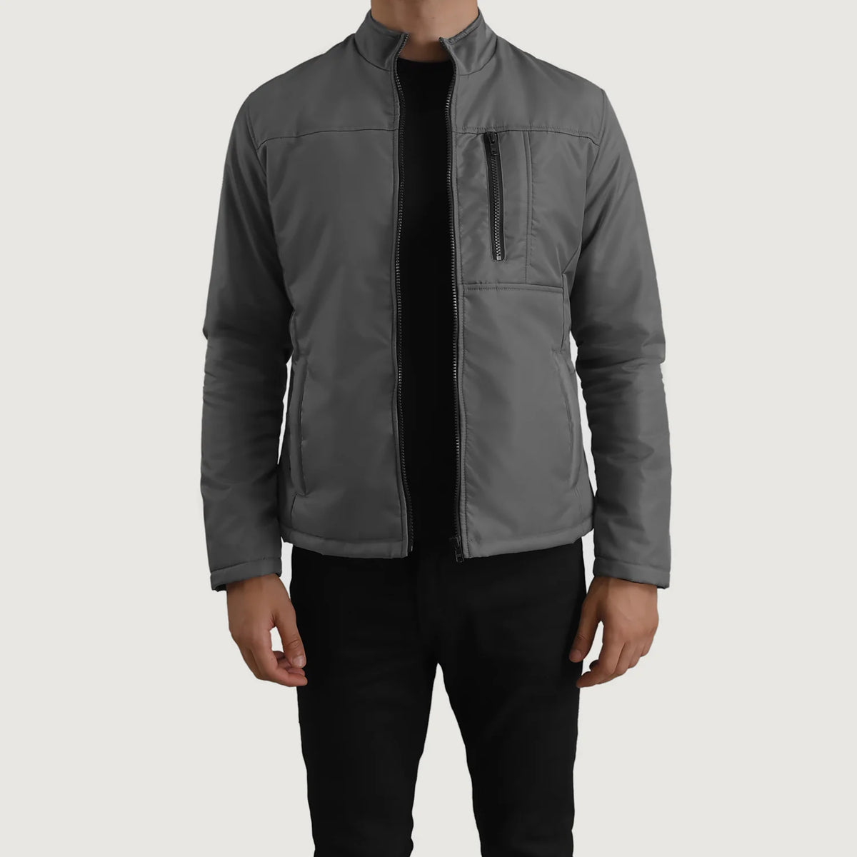 Elliot Grey Lightweight Jacket For Men - The Jacket Maker