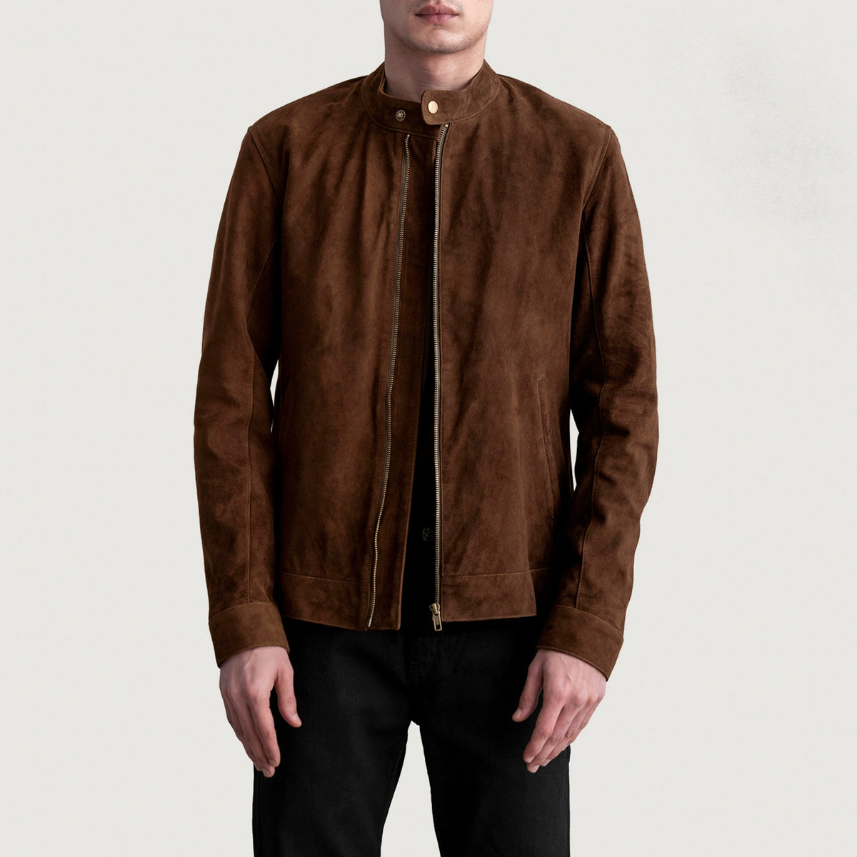 Zen Brown Suede Biker Jacket For Men – The Jacket Maker