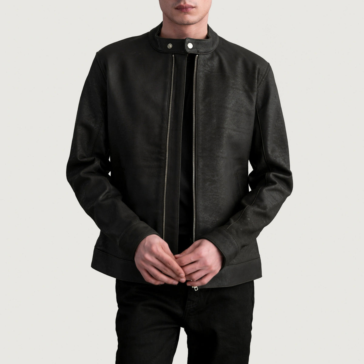 Zen Tumbled Brown Leather Biker Jacket For Men worldwide. – The Jacket ...