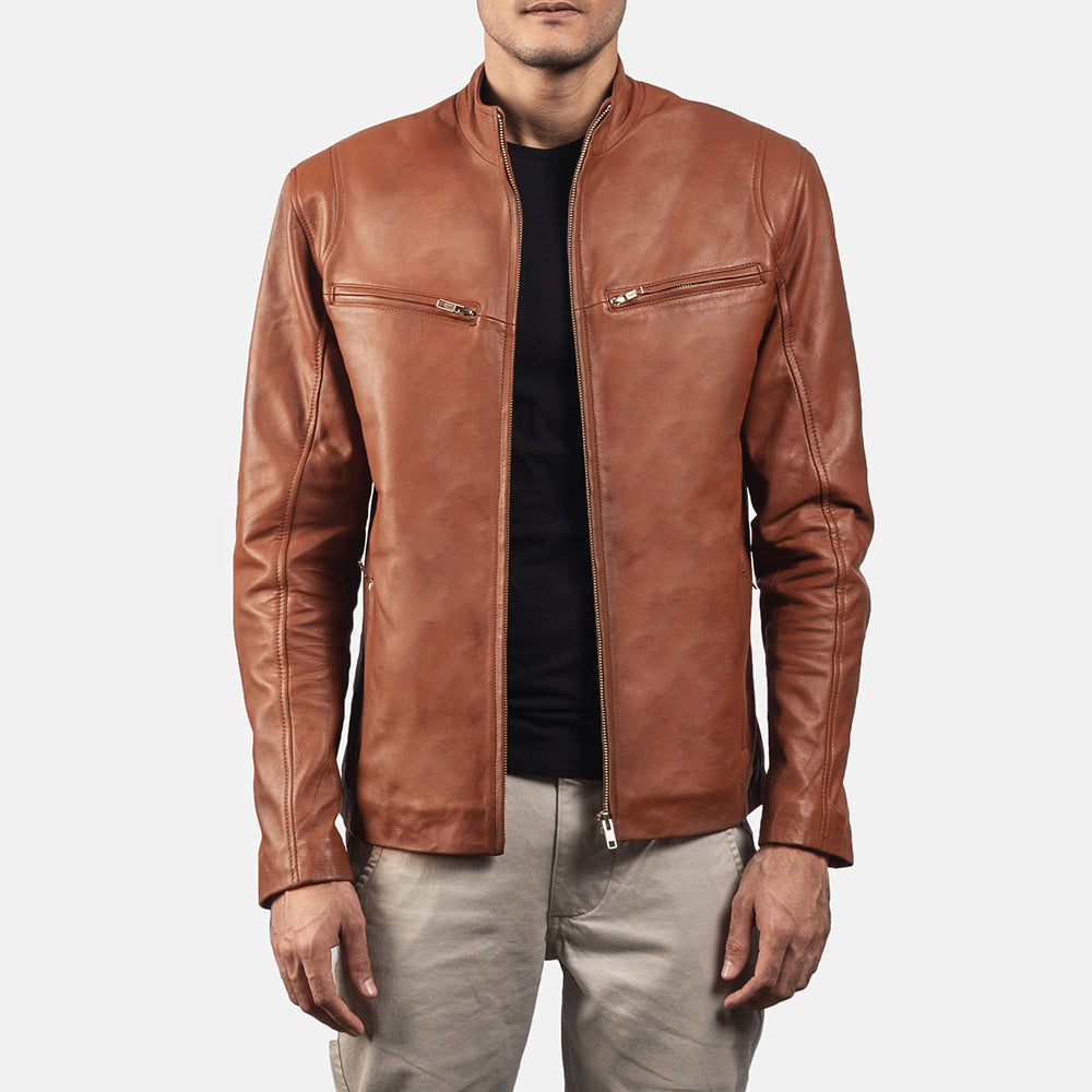 Men's Tan Leather Motorcycle Jackets - Buy Tan Leather Motorcycle ...