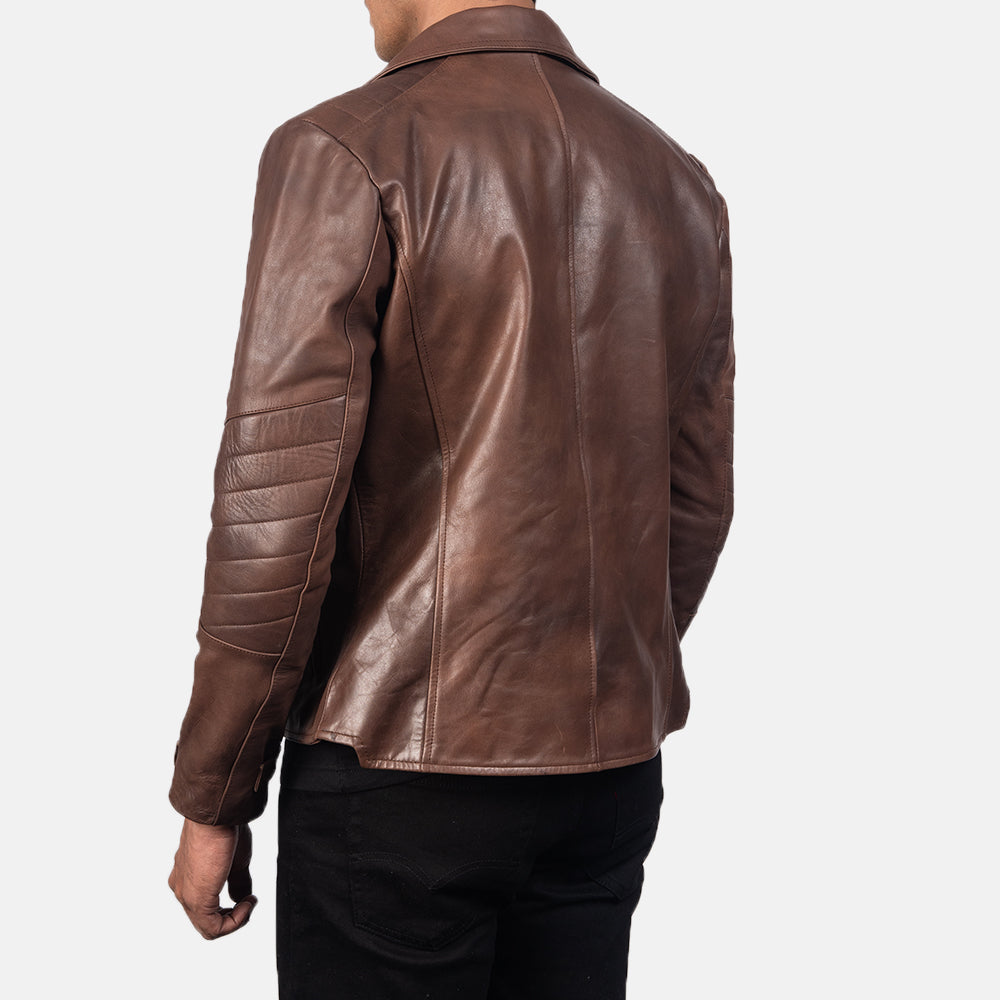 Men's Raiden Brown Leather Biker Jacket – The Jacket Maker
