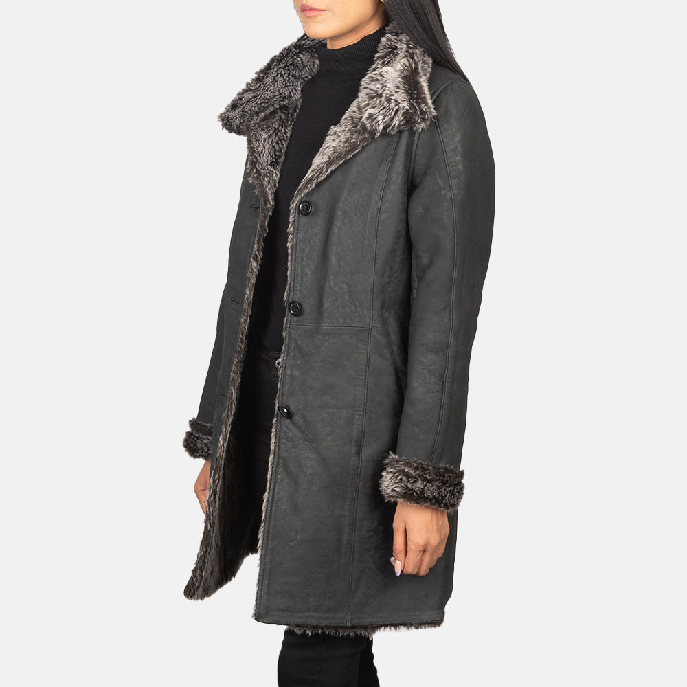 Women's Erica Black Leather Coat – The Jacket Maker
