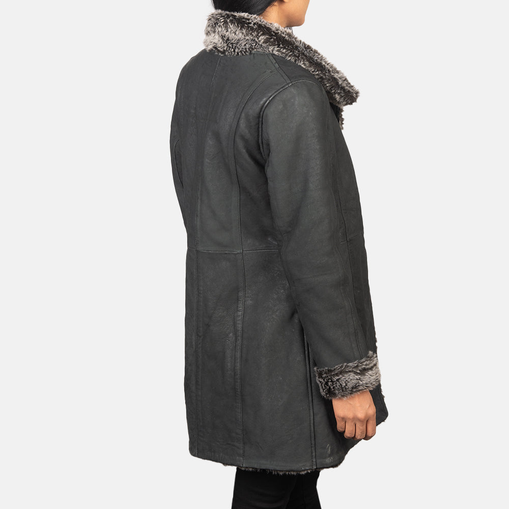 Women's Erica Black Leather Coat – The Jacket Maker