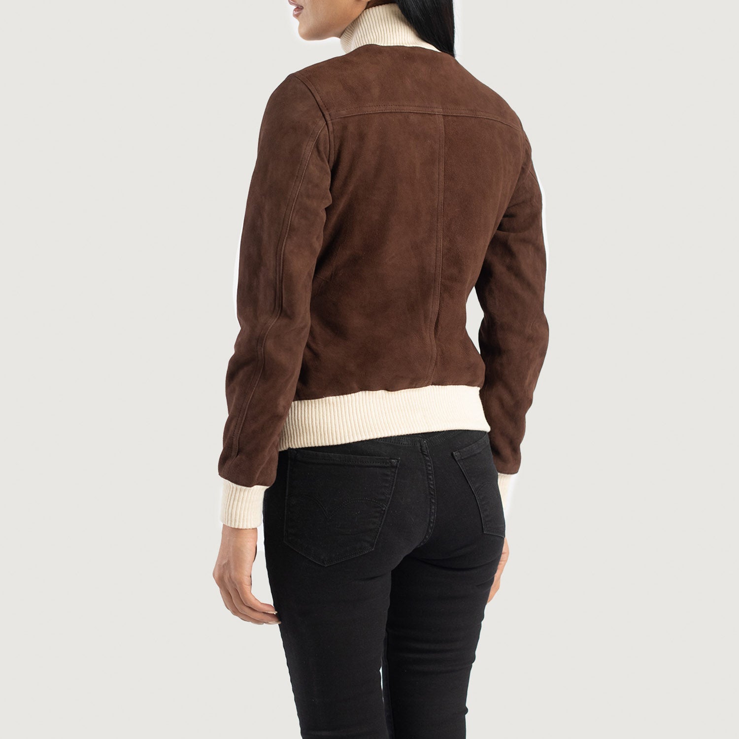 Women's Sasha A1 Mocha Suede Bomber Jacket – The Jacket Maker