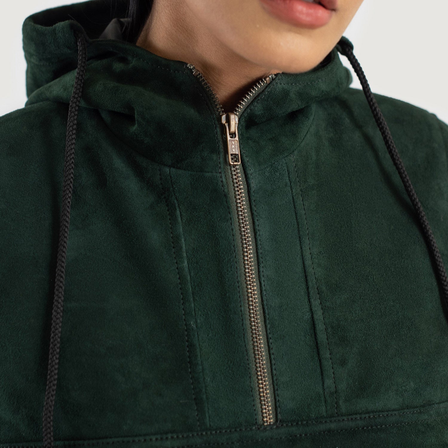 Zest Green Hooded Suede Pullover Jacket – The Jacket Maker