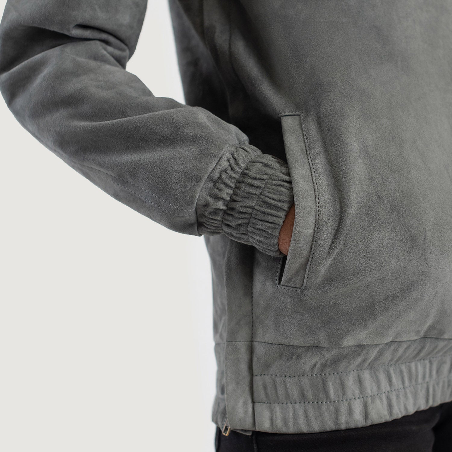 Zest Grey Hooded Suede Pullover Jacket – The Jacket Maker