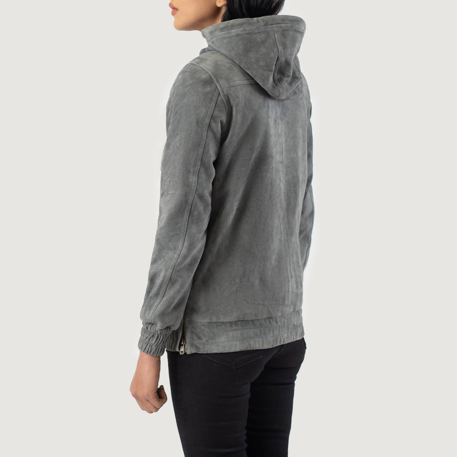 Zest Grey Hooded Suede Pullover Jacket – The Jacket Maker