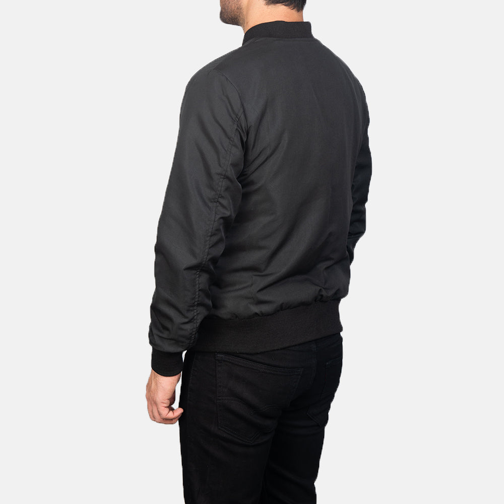 Men's Zack Black Bomber Jacket – The Jacket Maker