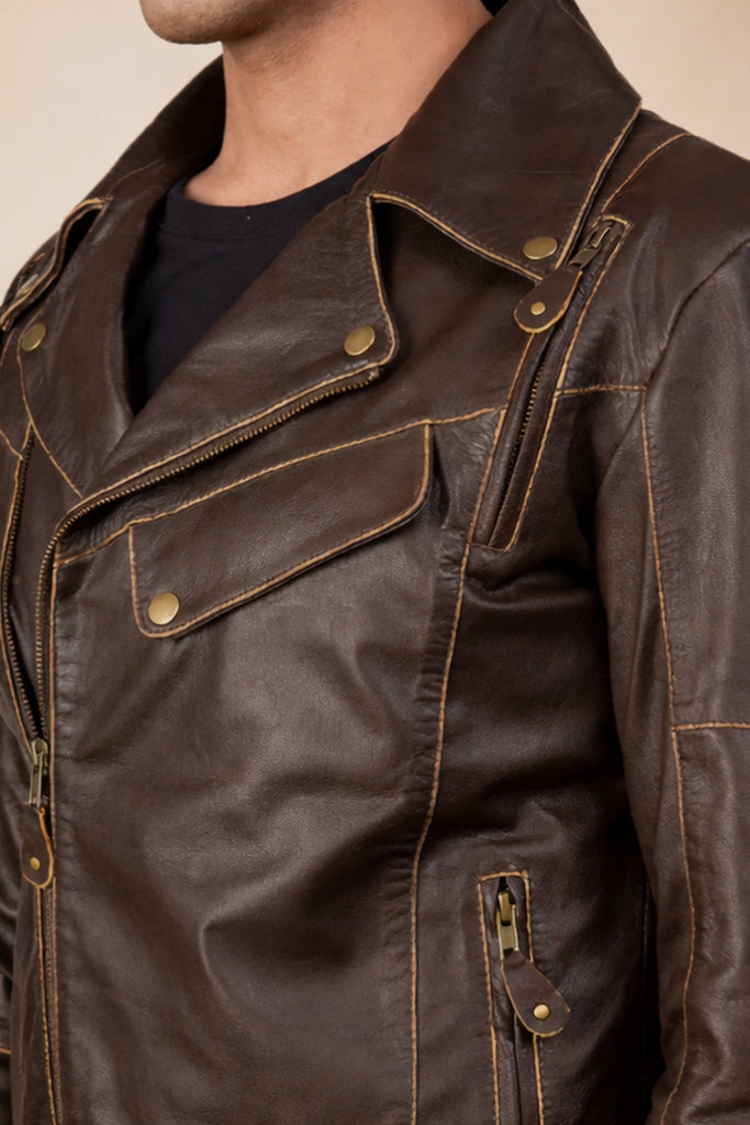 Men’s Vintage Leather Jackets - Distressed Leathers - The Jacket Maker