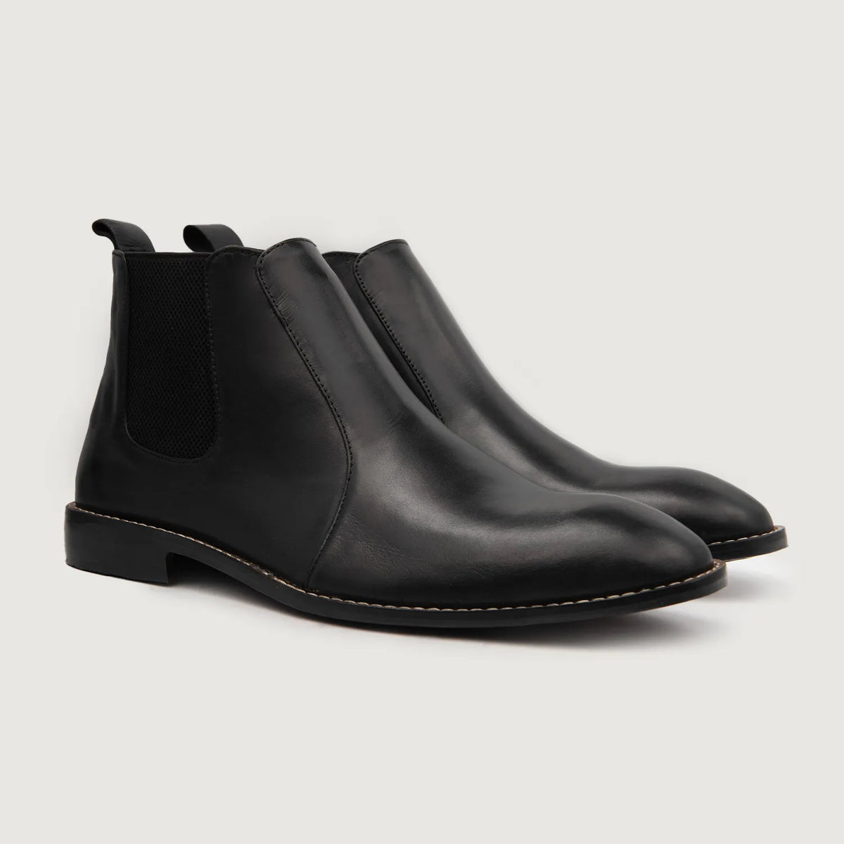 Clarkson Chelsea Black Leather Boots For Men - The Jacket Maker