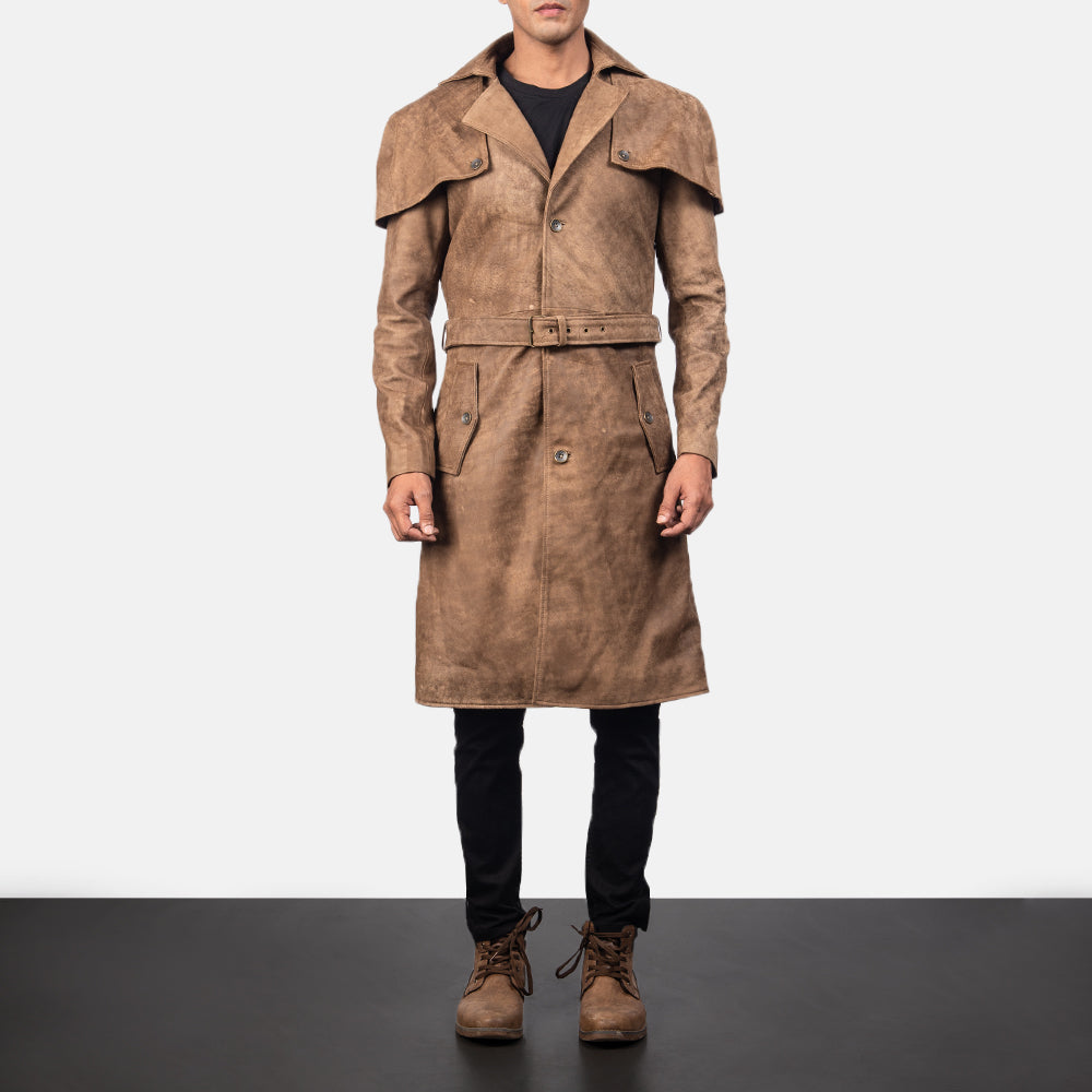 Men's Deux Brown Leather Duster – The Jacket Maker